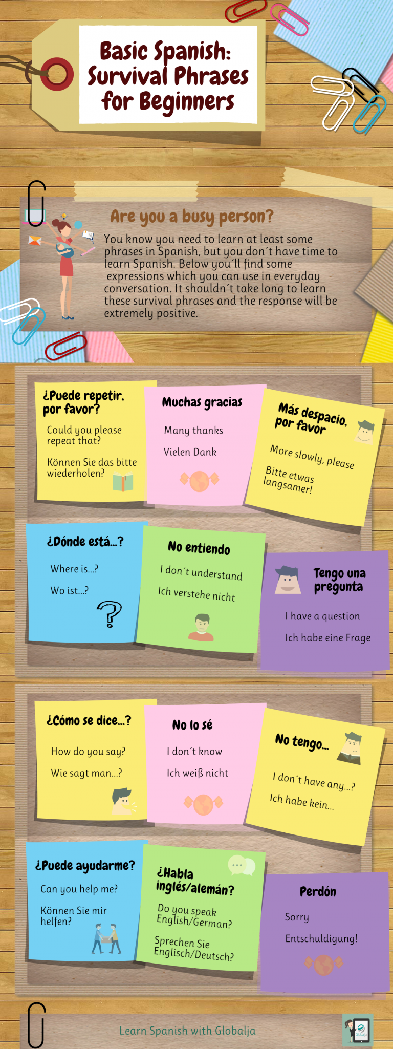 Basic Spanish: Survival Phrases for Beginners - Globalja